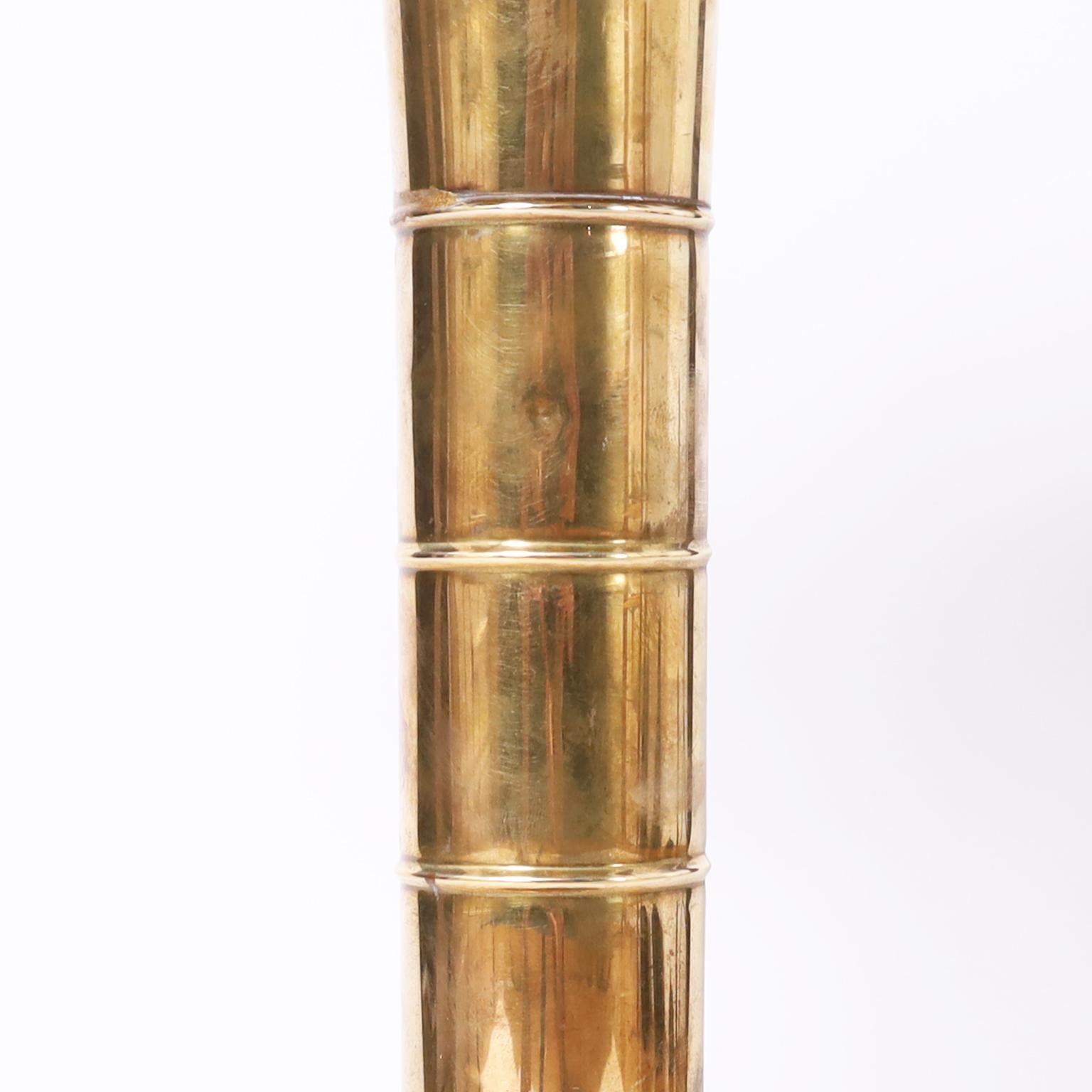 Mid Century Brass Palm Tree Sculpture For Sale at 1stDibs