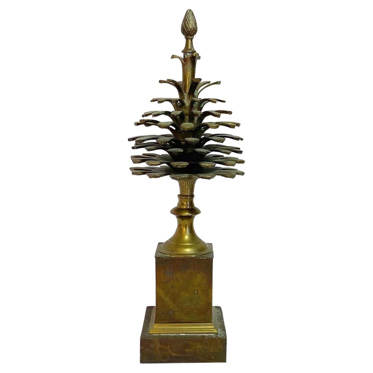 Mid Century Brass Pinecone Sculpture By Mottahedeh Design For Sale at ...