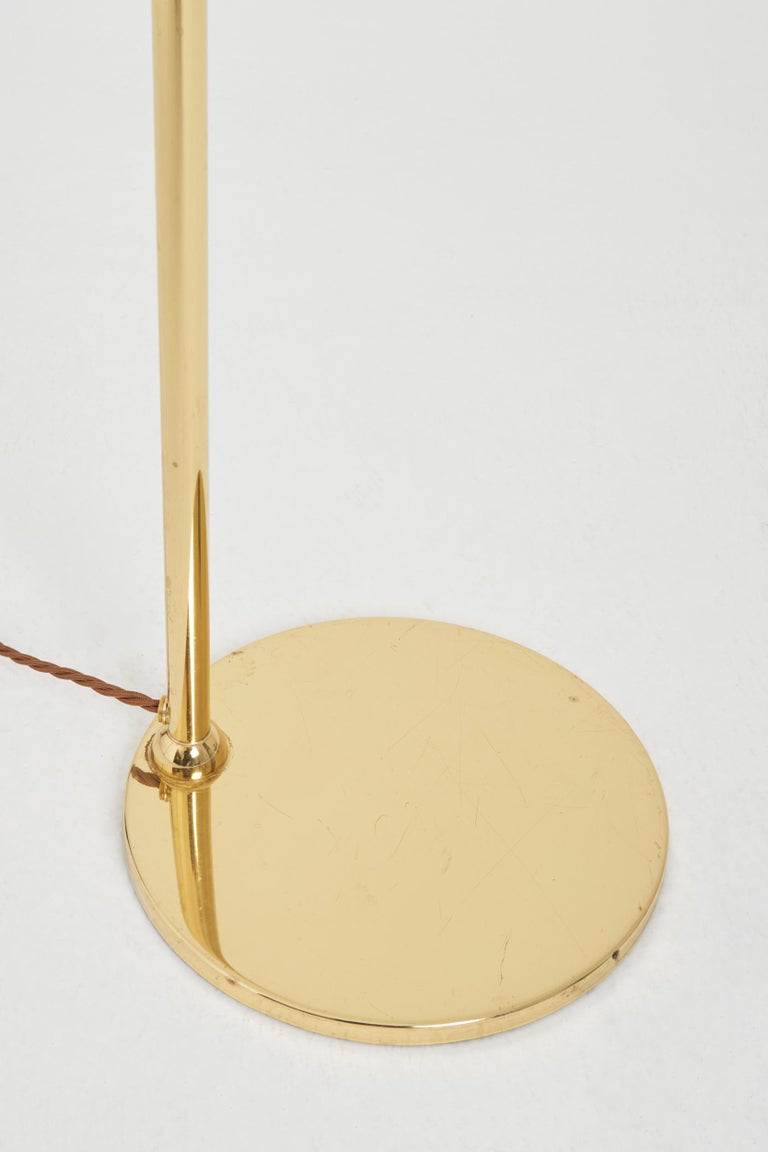 Midcentury Brass Reading Floor Lamp For Sale at 1stDibs