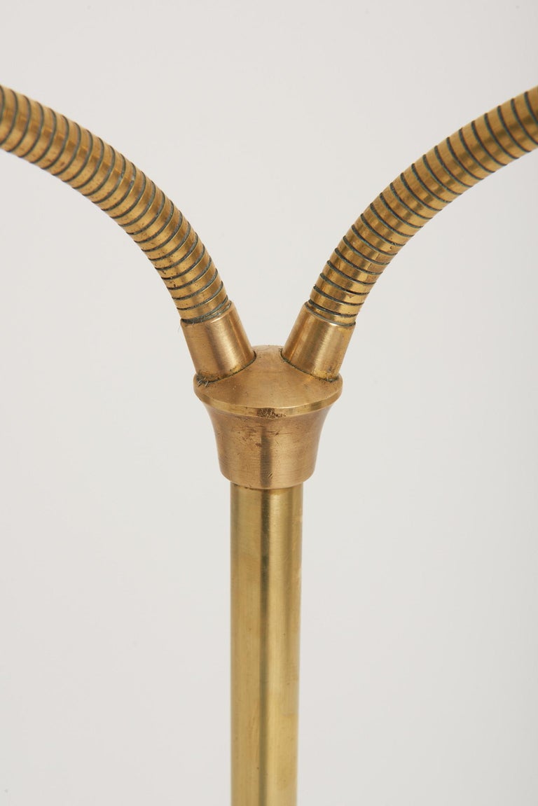 Mid-Century Brass Two-Arm Floor Lamp at 1stDibs