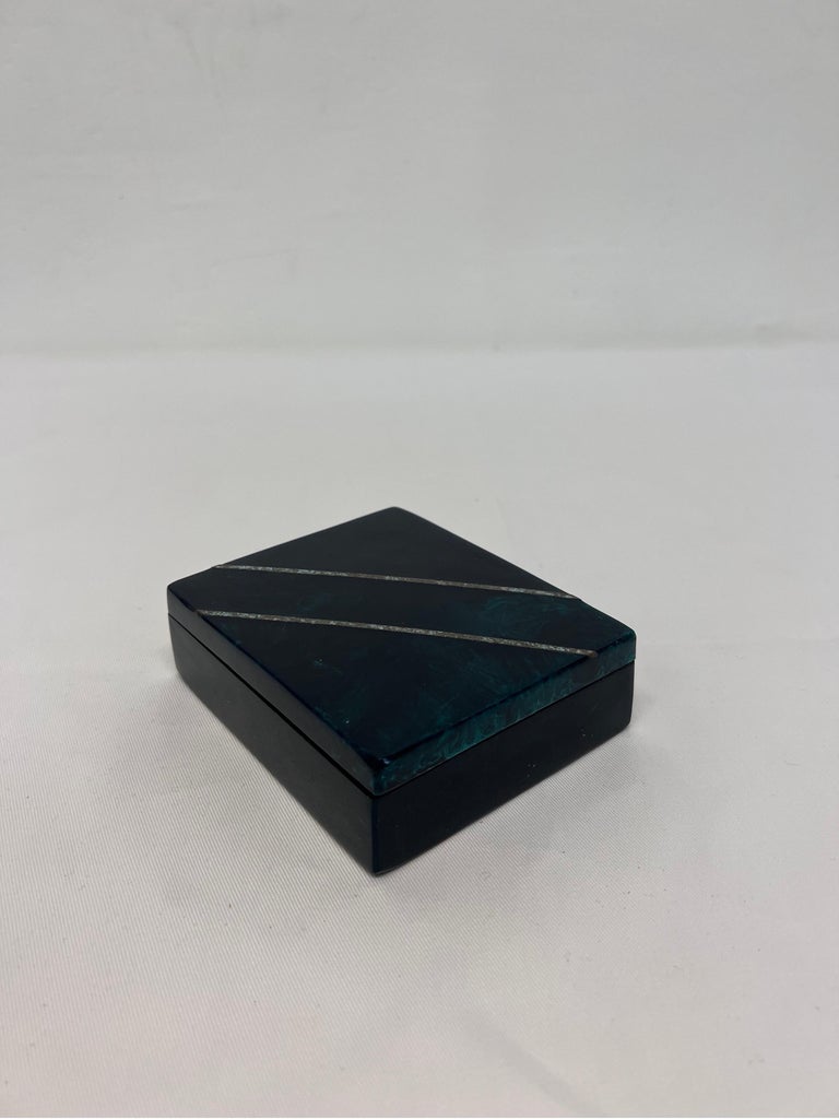 Mid-Century Brazilian Modern Resin and Patinated Bronze Jewel Box For ...