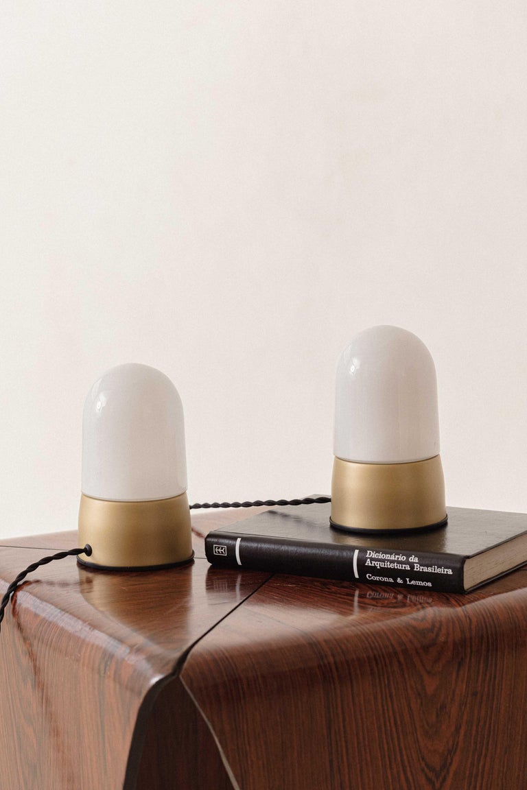 Midcentury Brazilian Pair of Table Lamps by Enrico Furio, Dominici ...