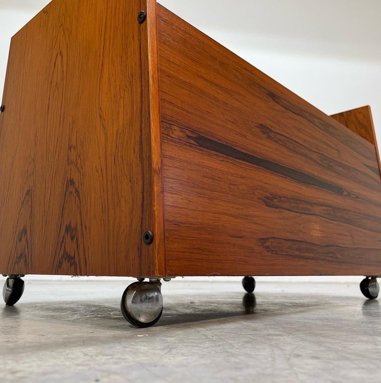 Mid-Century Brazilian Rosewood Magazine Rack by Bruksbo of Norway ...