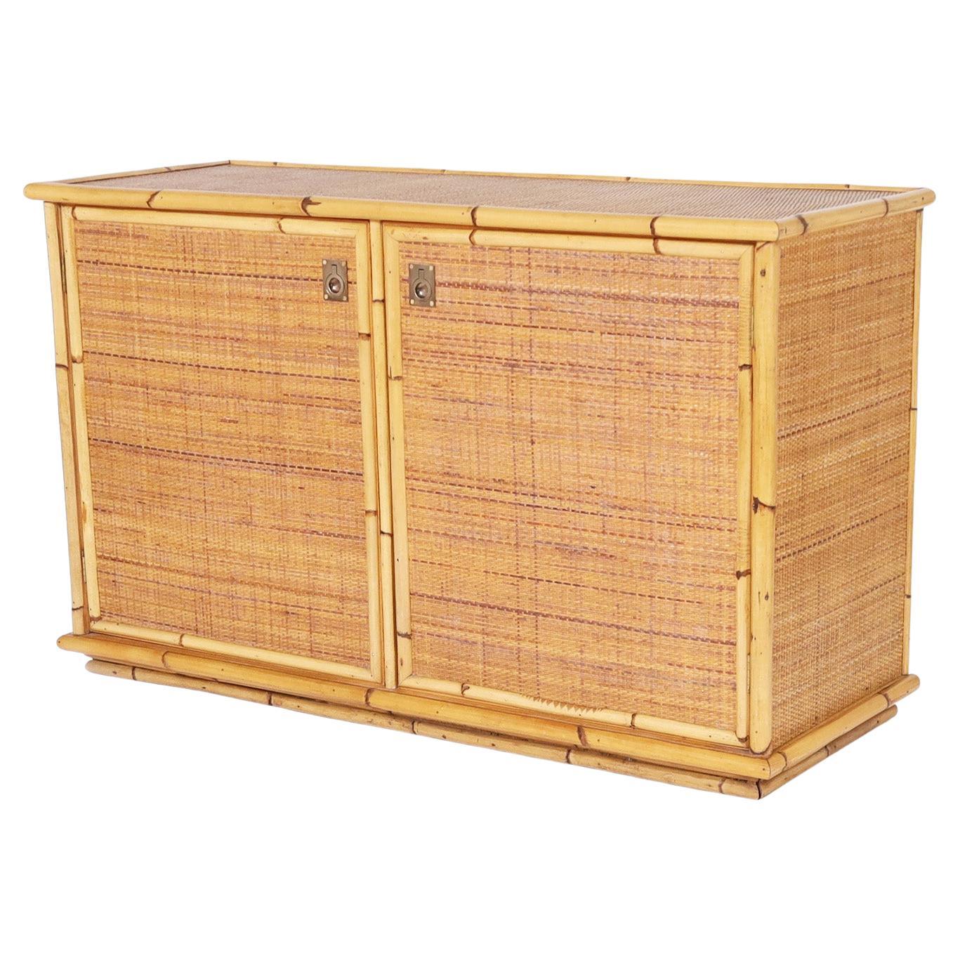 Mid-Century Bamboo Tiki Bar at 1stDibs