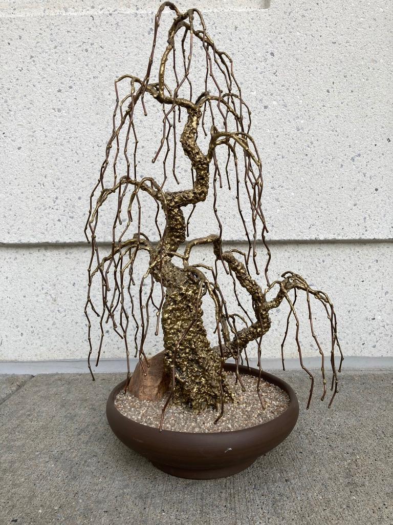 Midcentury Bronze Bonsai Tree Sculpture Signed P Marshall at 1stDibs ...