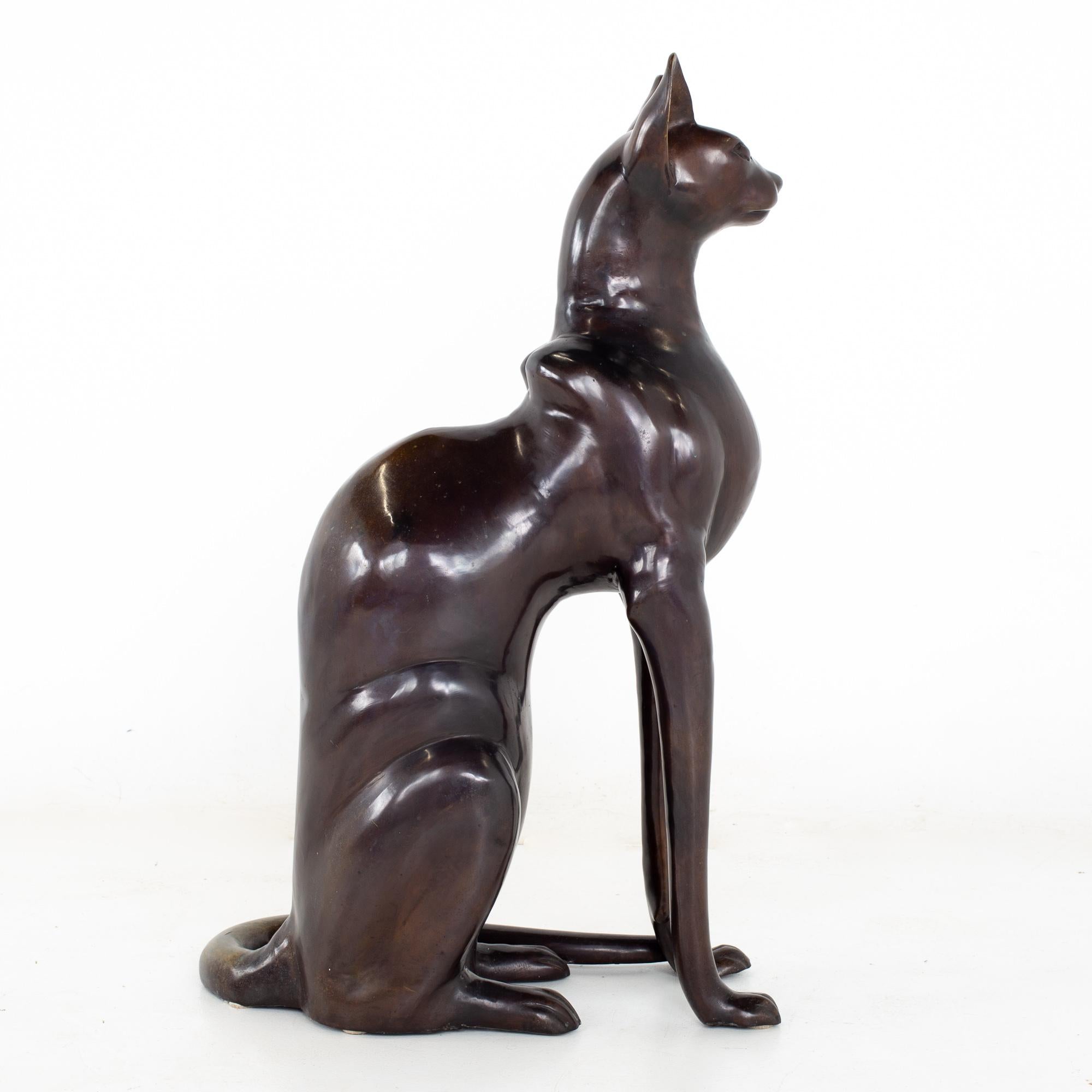 Mid Century Bronze Cat Sculpture at 1stDibs | is bronze cat good, mid ...