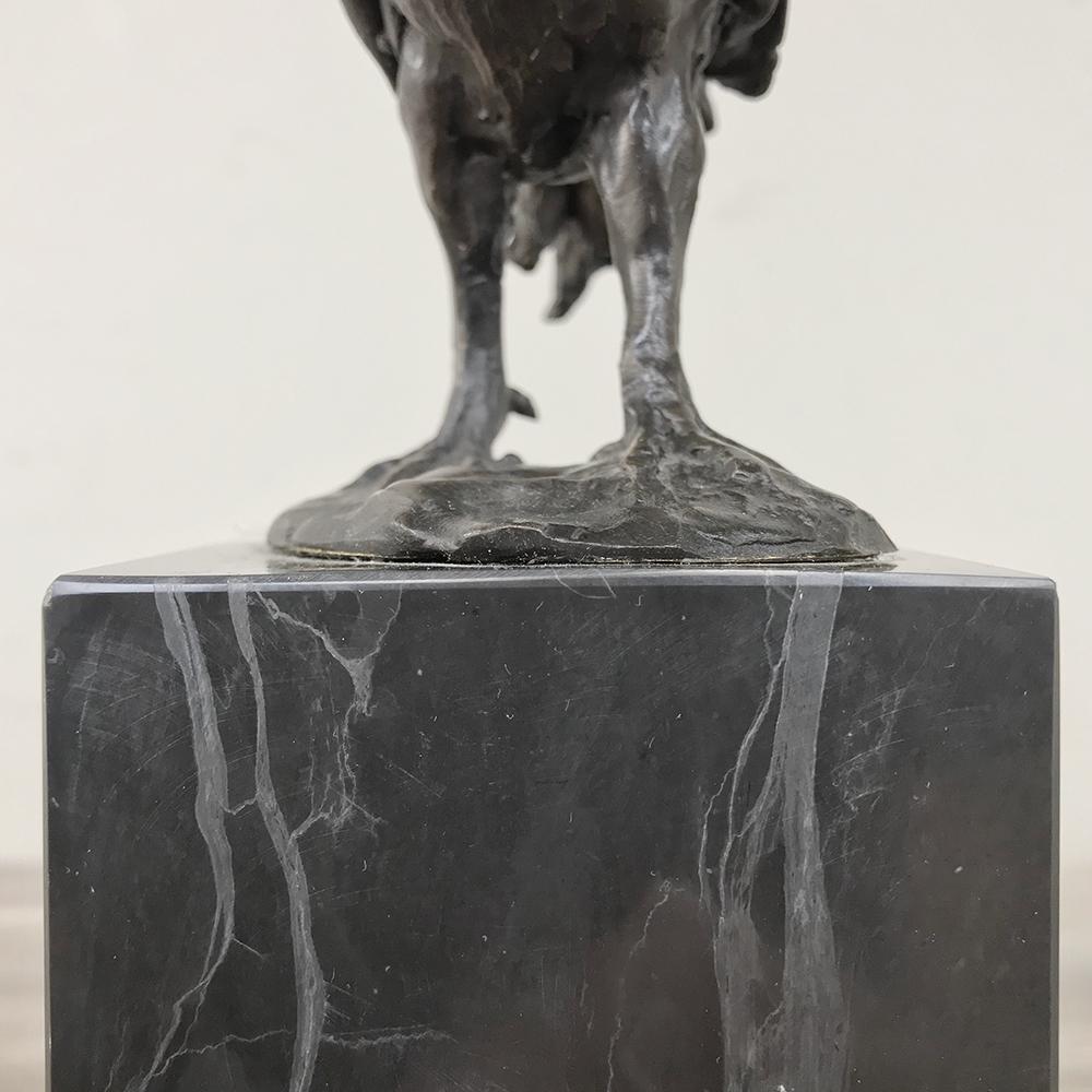 Midcentury Bronze Statue of Rooster For Sale at 1stDibs