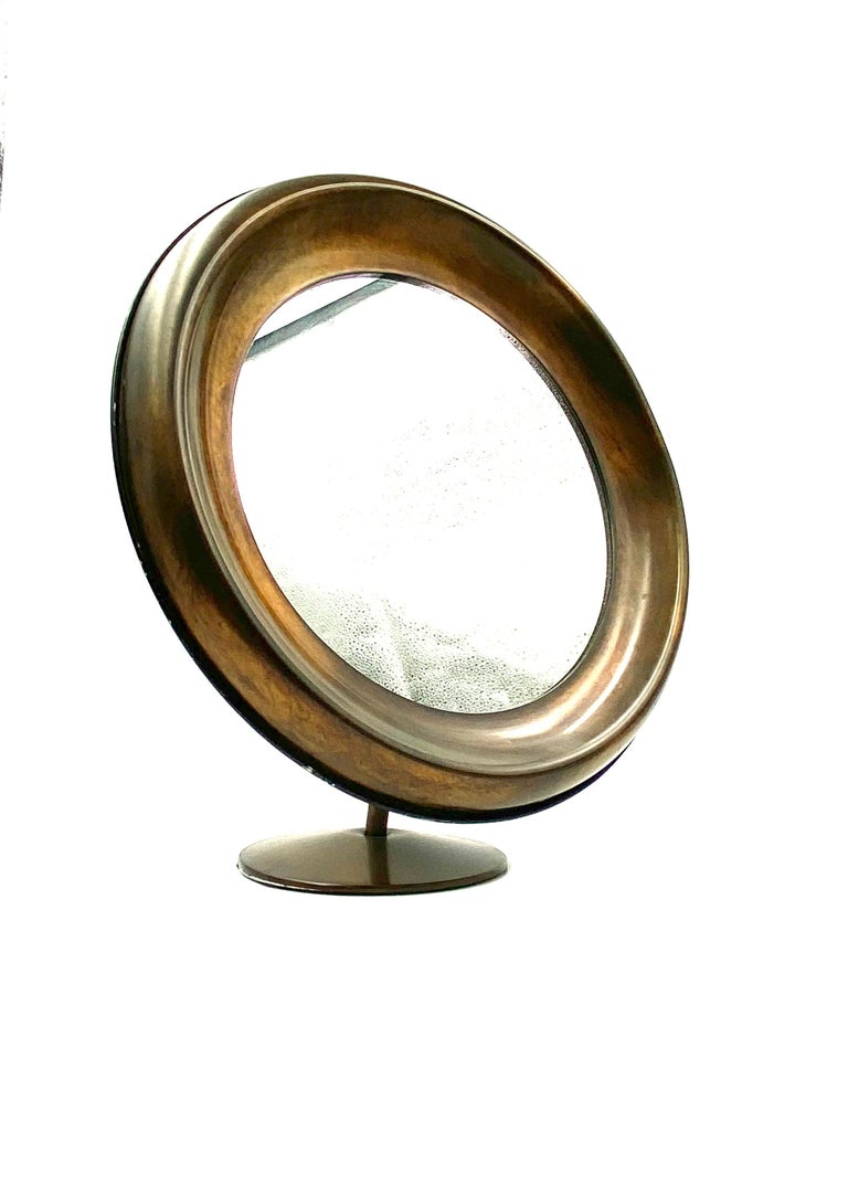 Midcentury Bronze Table Mirror / Vanity, Gaetano Missaglia, Italy ...