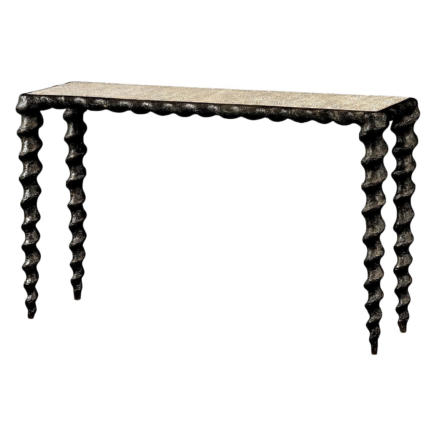 Bronzed Metal Console at 1stDibs