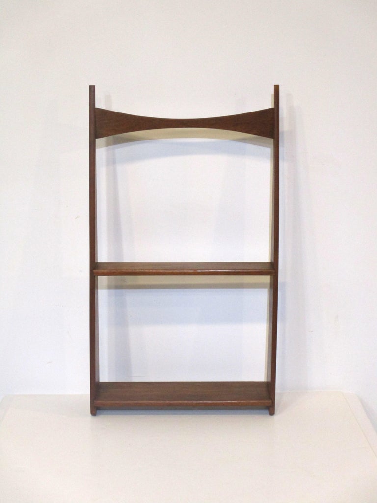 Mid Century Broyhill Brasilia Styled Walnut Wall Shelve at 1stDibs