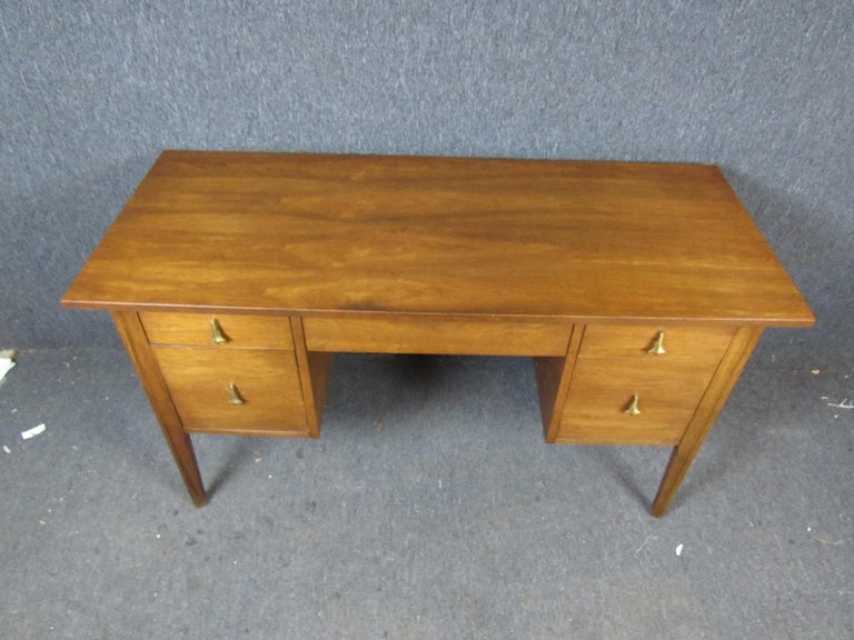 Midcentury Broyhill Brasilia Walnut Desk For Sale at 1stDibs