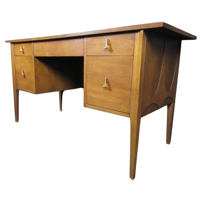Midcentury Broyhill Brasilia Walnut Desk For Sale at 1stDibs