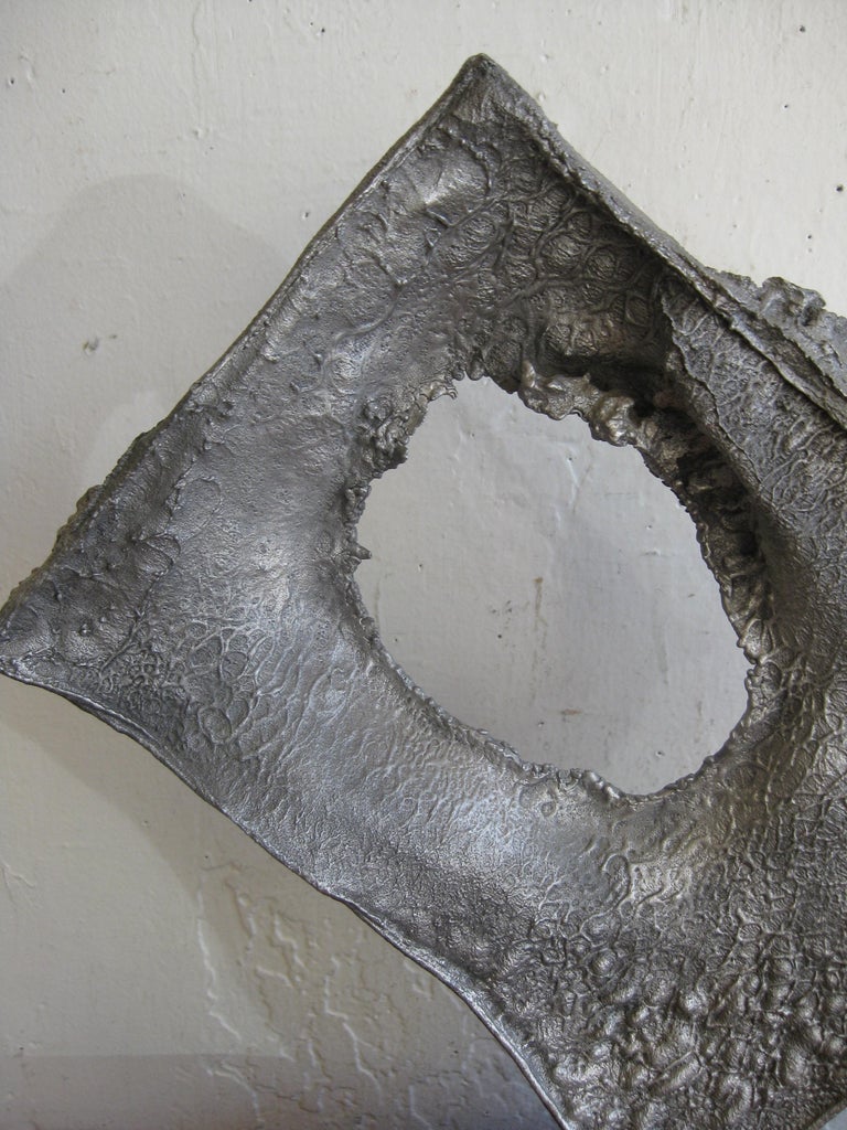 Midcentury Brutalist Abstract Cast Aluminum Sculpture Manner of Donald ...