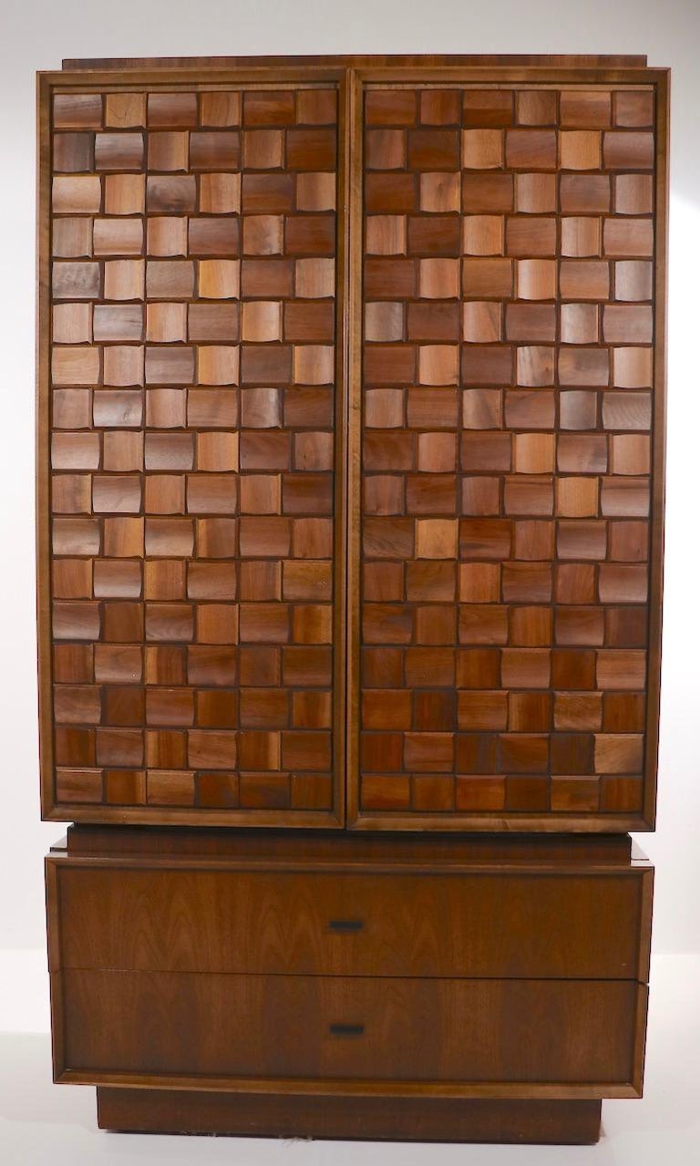 Mid Century Brutalist Chifferobe Cabinet Made in Canada at 1stDibs