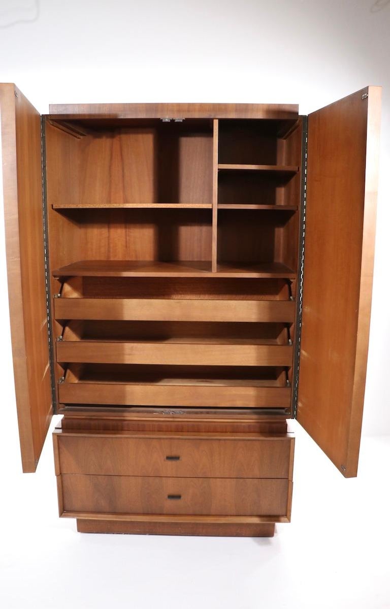 Mid Century Brutalist Chifferobe Cabinet Made in Canada at 1stDibs