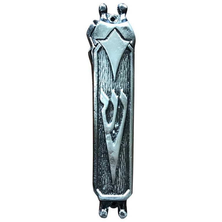 Mid Century Brutalist Silver Metal Mezuzah by Wainberg, Jerusalem at ...