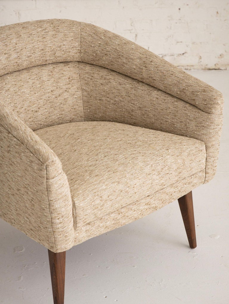 Mid Century Bucket Chair on Wood Legs For Sale at 1stDibs | mid century ...
