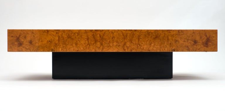 Midcentury Burl Ash Coffee Table at 1stDibs