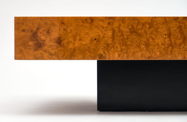 Midcentury Burl Ash Coffee Table at 1stDibs