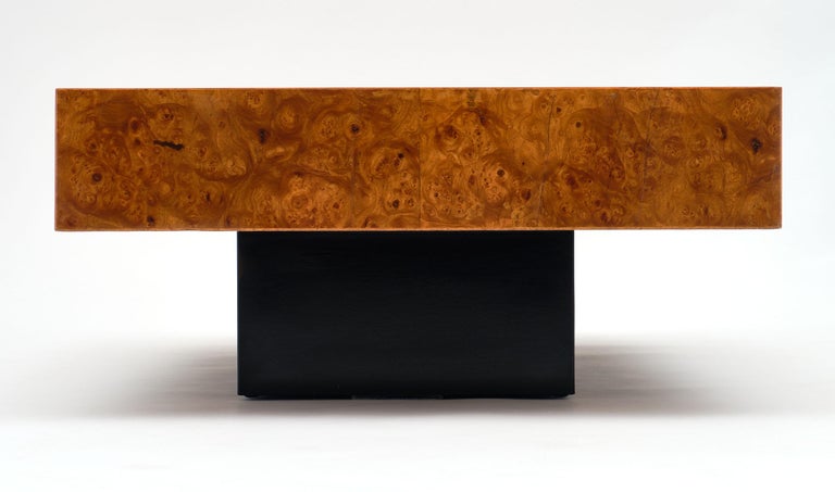 Midcentury Burl Ash Coffee Table at 1stDibs