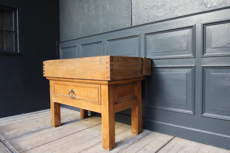 Mid Century Butcher Block at 1stDibs