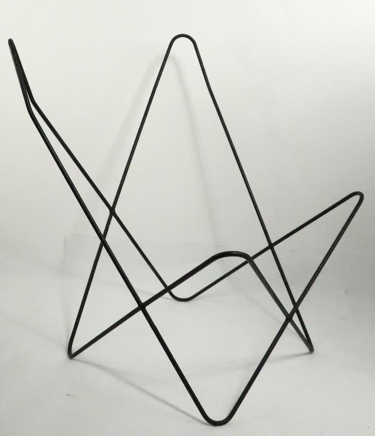 Mid Century Butterfly Chair with Black Canvas Sling Seat at 1stDibs ...