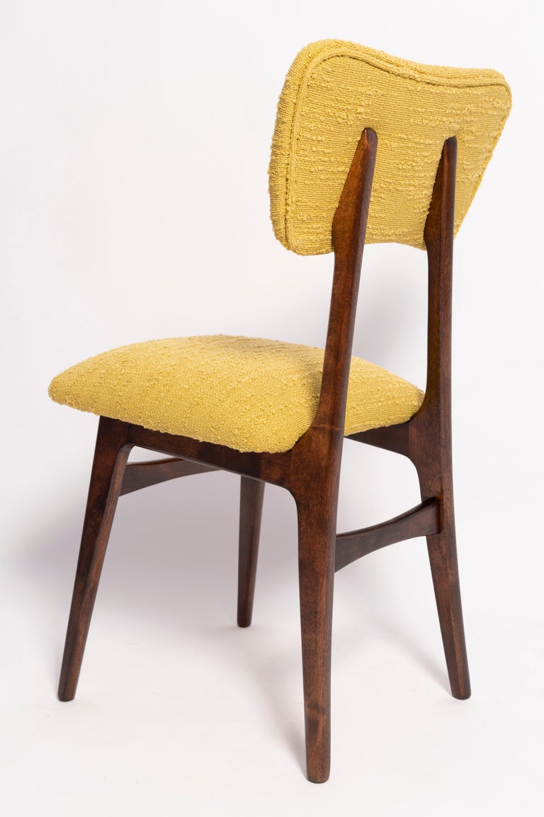 Mid-Century Butterfly Dining Chair, Yellow Boucle, Europe, 1960s For ...