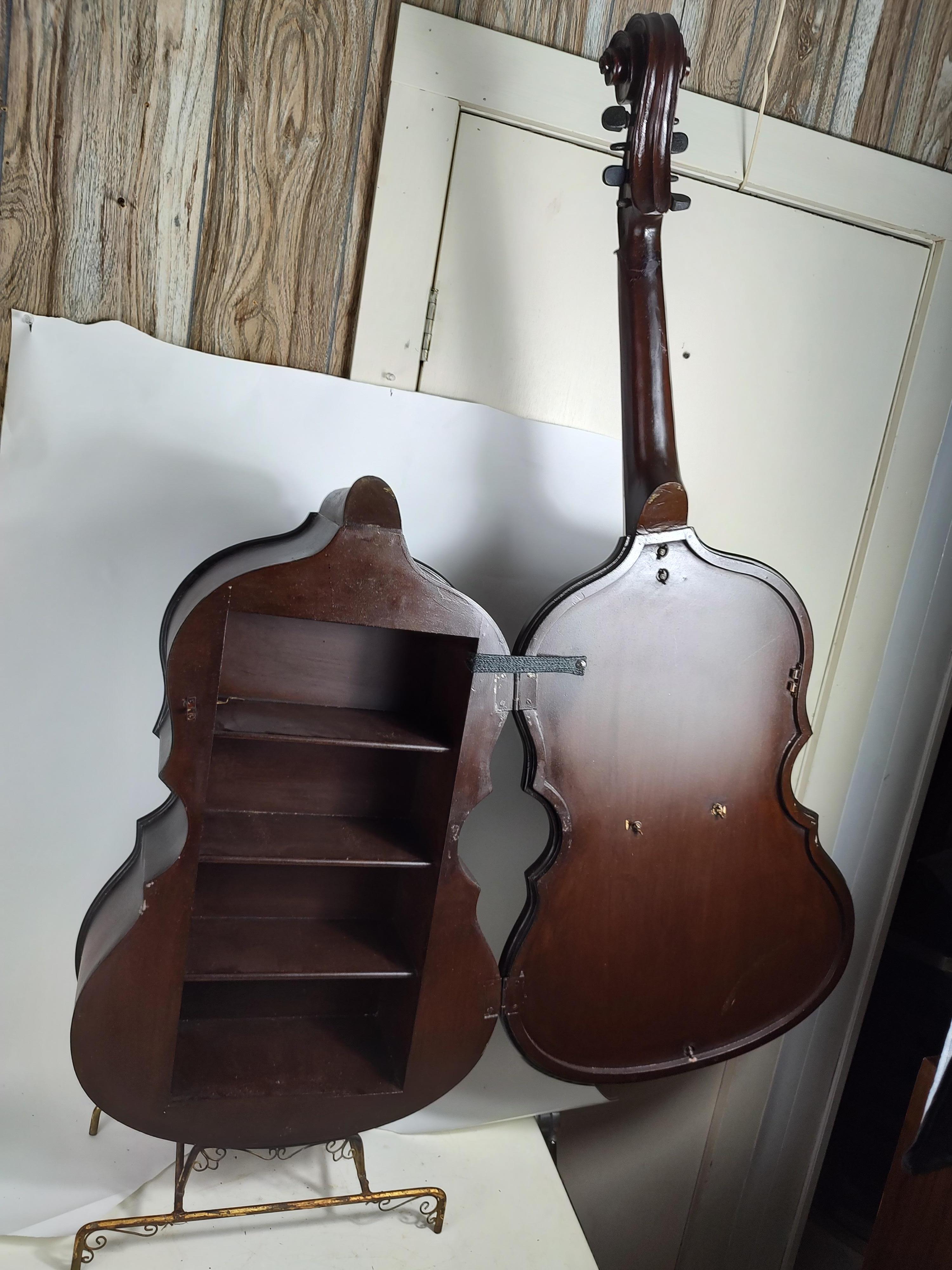 Mid Century Cabinet in the Form of Bass Cello For Sale at 1stDibs