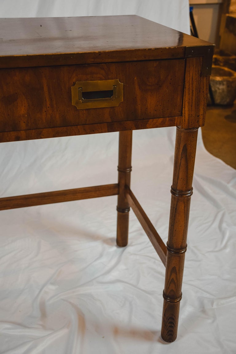 Midcentury Campaign Style Desk by Dixie Furniture at 1stDibs