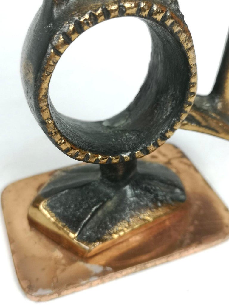 Mid-Century Candlestick Rooster Figure 1970s For Sale at 1stDibs