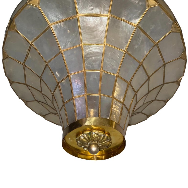 Midcentury Capiz Fixture at 1stDibs