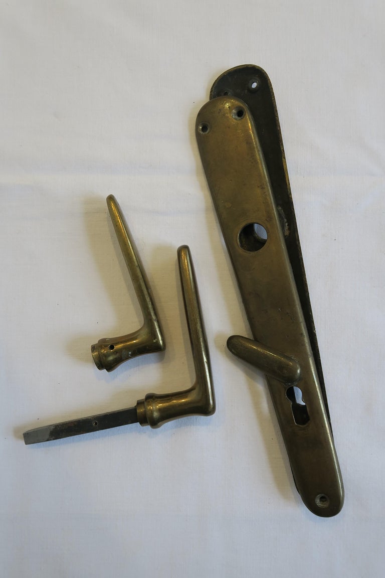 Mid-Century Carl Auböck Brass Door Handle/Door Fixture For Sale at 1stDibs