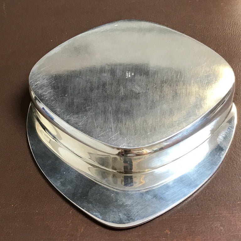 Midcentury Cartier Sterling and Malachite Wine Coaster at 1stDibs