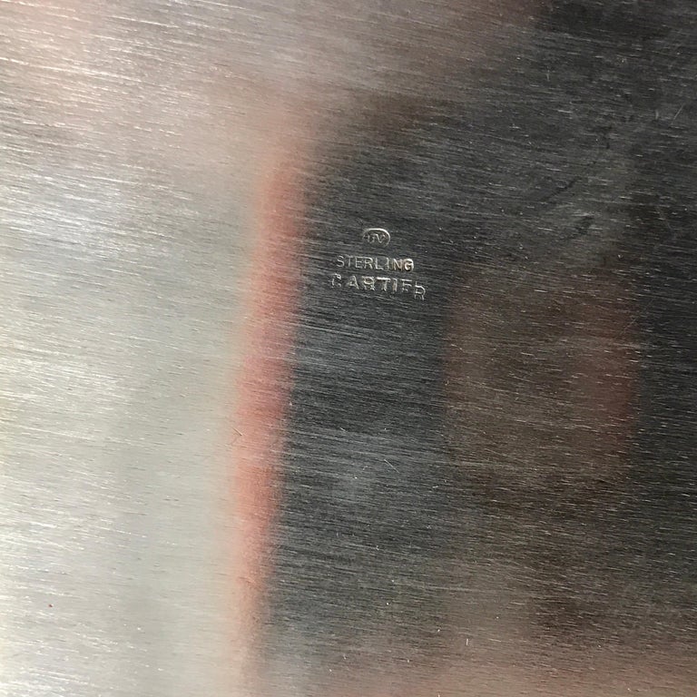 Midcentury Cartier Sterling and Malachite Wine Coaster at 1stDibs