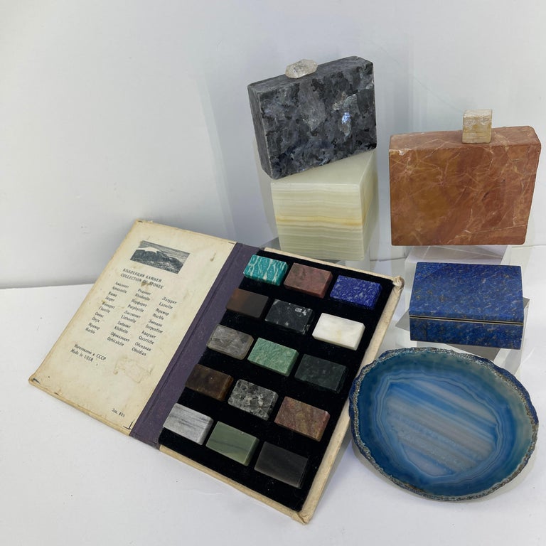 Mid-Century CCCP USSR Russian Stone Collection For Sale at 1stDibs