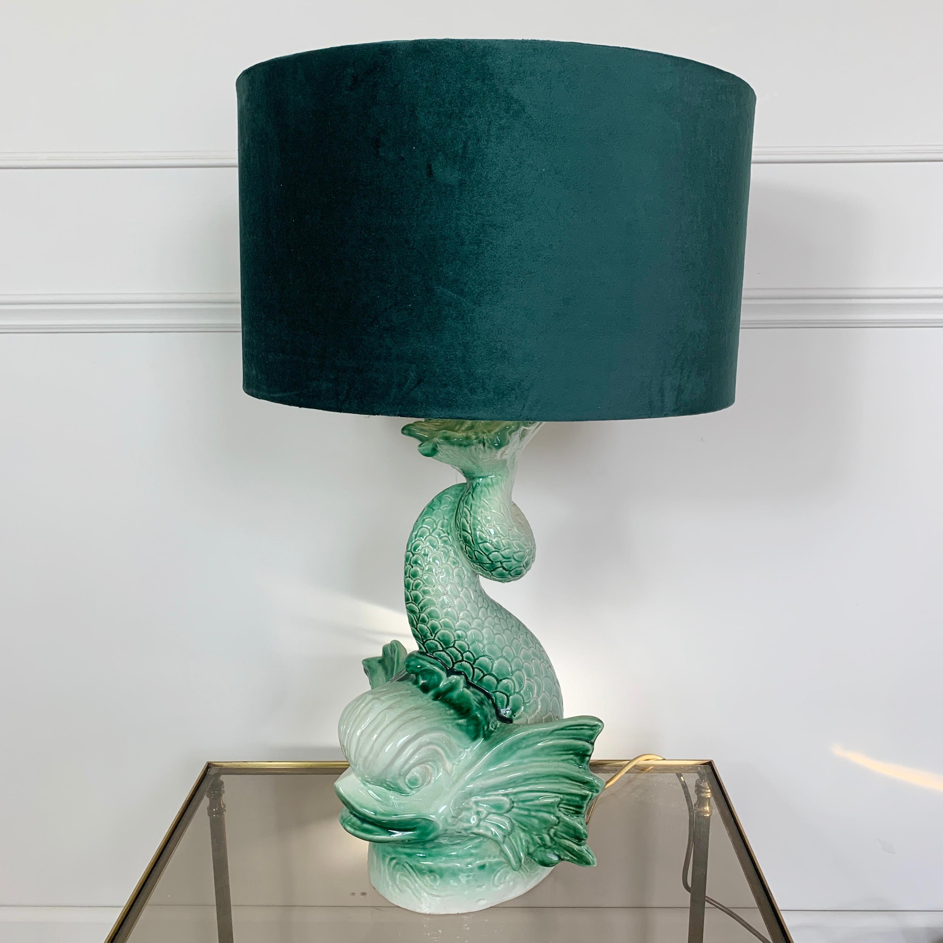 Midcentury Ceramic Classical Dolphin Lamp at 1stDibs | dolphin lamps ...