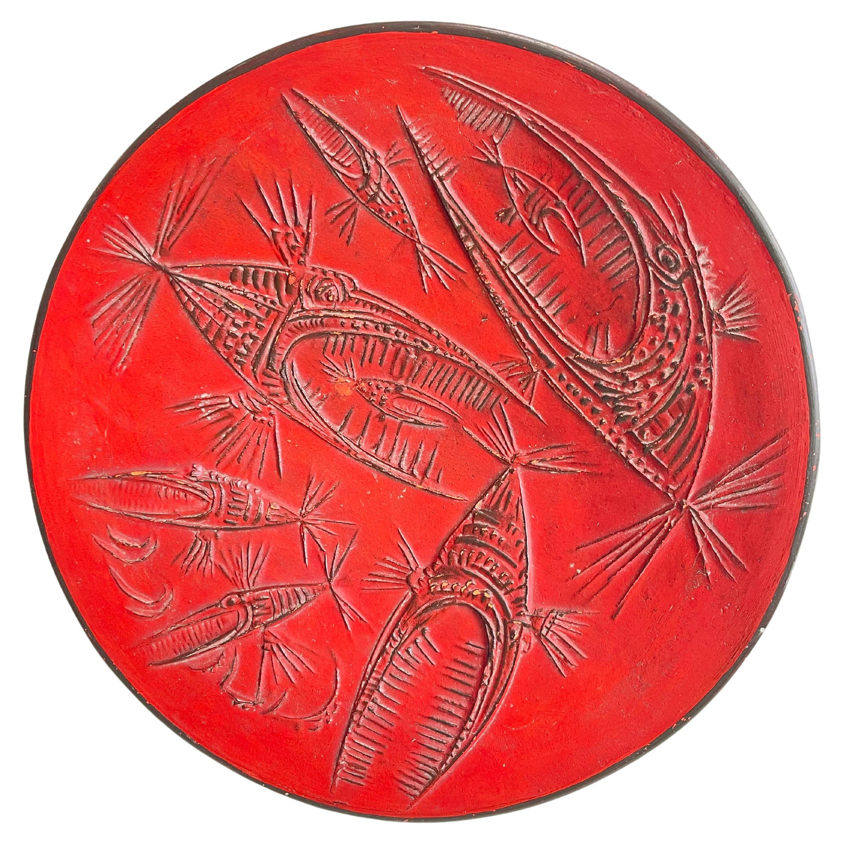 Mid-Century Ceramic Decorative Wall Plate by Croatian Artist T. Ostoja ...