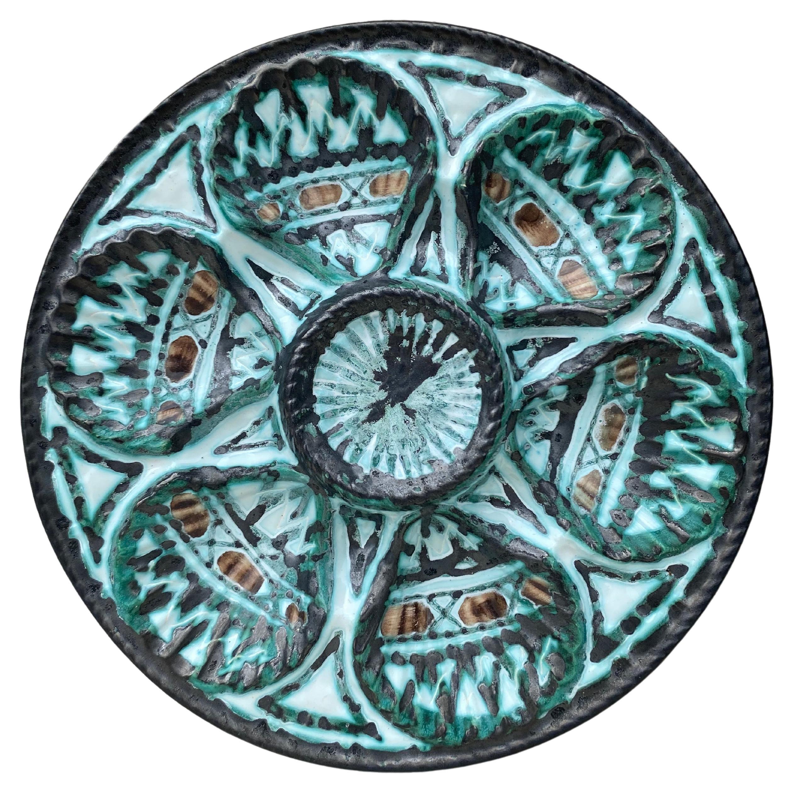 Mid-Century Ceramic Oyster Plate Robert Picault Vallauris For Sale at ...