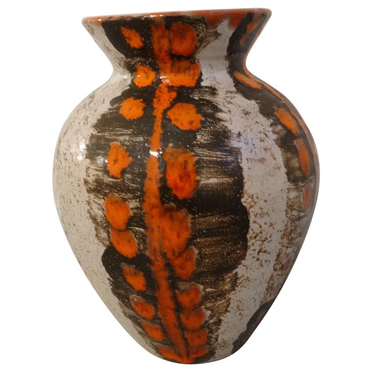 Midcentury Ceramic Vase with DM Mark For Sale at 1stDibs