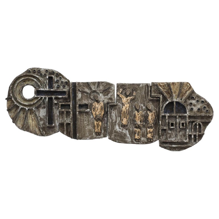 Midcentury Ceramic Wall Art from a Dutch Church For Sale at 1stDibs