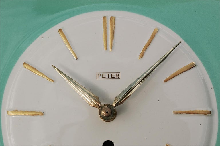 Midcentury Ceramic Wall Clock by Peter at 1stDibs
