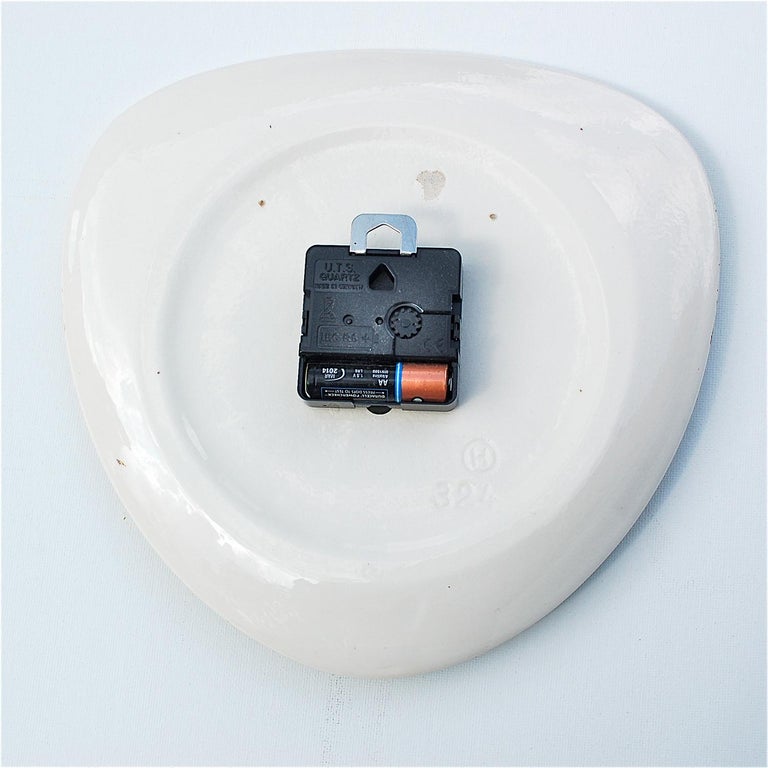 Midcentury Ceramic Wall Clock by Peter at 1stDibs