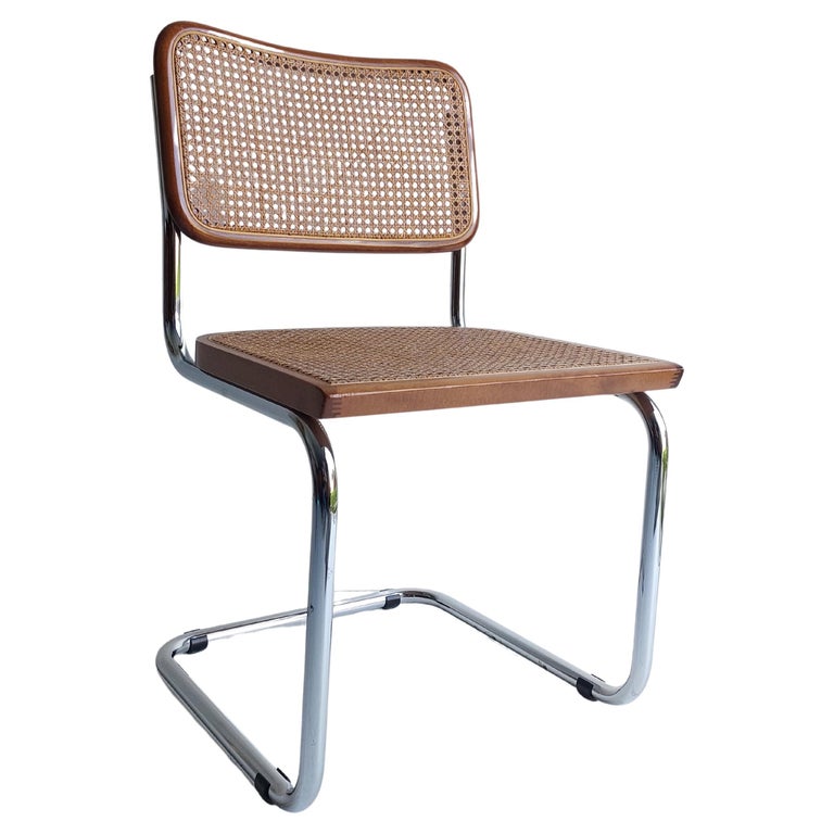 Mid Century Cesca B 32 Cantilever Chair Weave Seat Marcel Breuer Italy ...