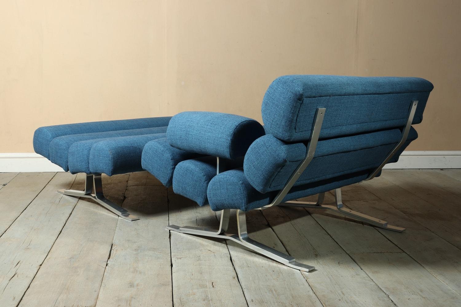 Midcentury Chair and Stool by William Plunkett, circa 1967 at 1stDibs