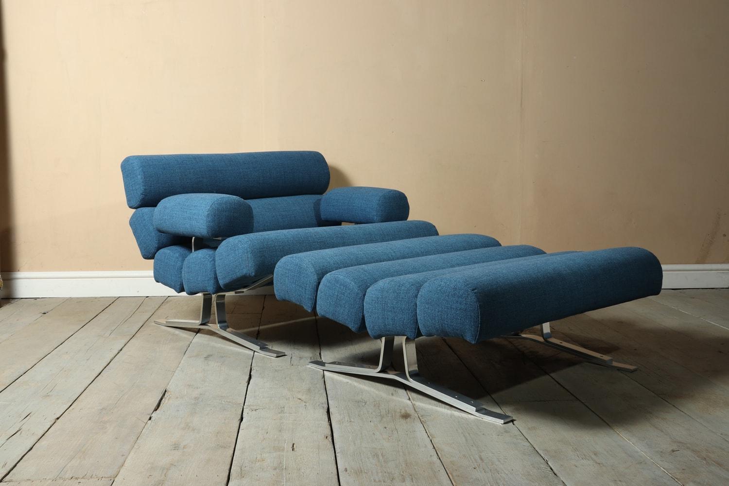 Midcentury Chair and Stool by William Plunkett, circa 1967 at 1stDibs