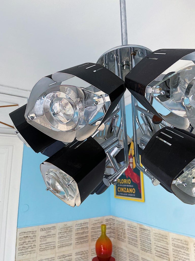 Mid-Century Chandelier Designed by Oscar Torlasco, 1970s For Sale at ...