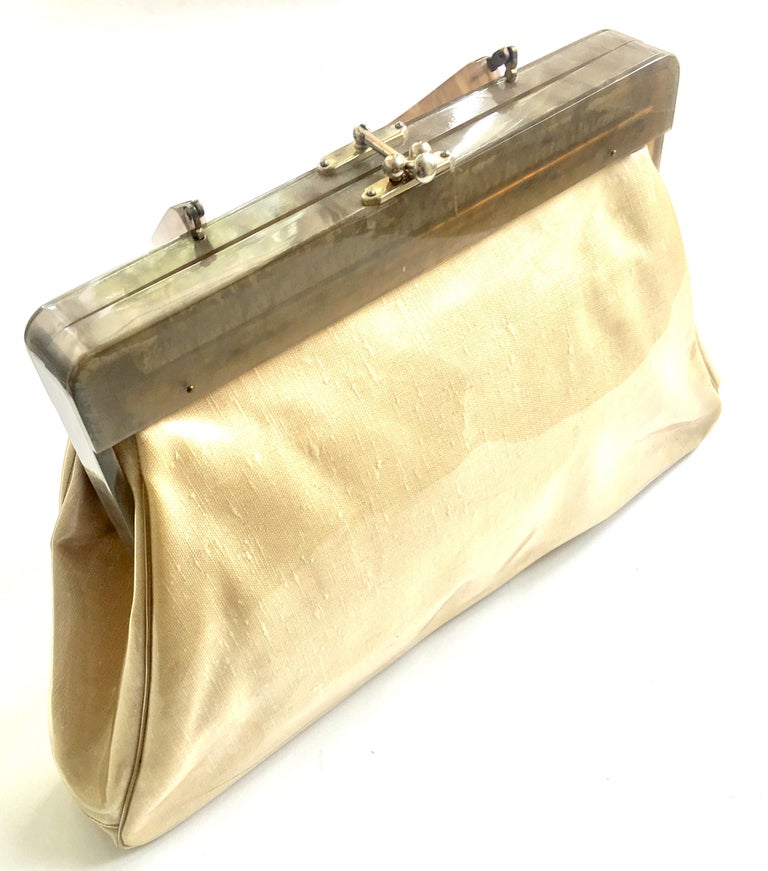 Mid-Century Lucite and Vinyl Florida Hand Bag By, Charles Kahn at 1stDibs