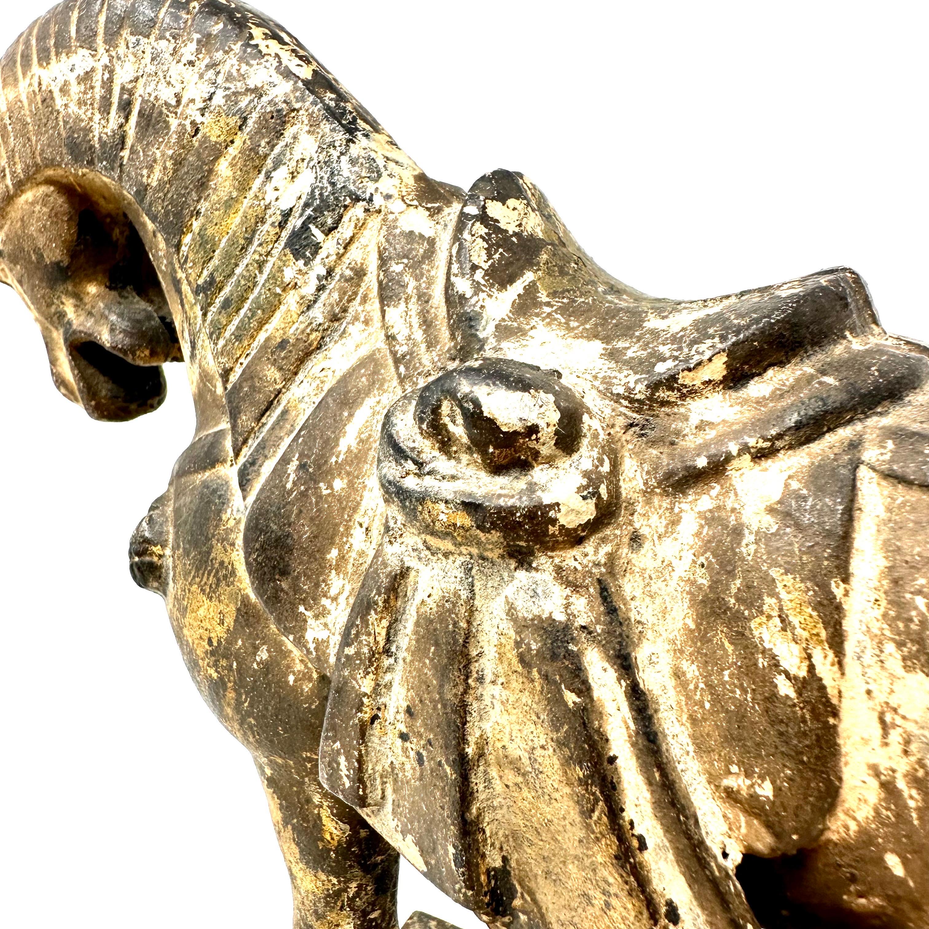 Mid-Century Chinese Tang-Style Cast Iron Horse Sculpture For Sale at ...
