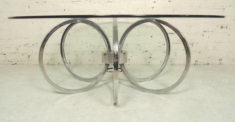 Midcentury Chrome Coffee Table For Sale at 1stDibs