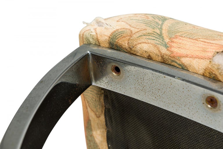 Mid-Century Chrome Frame Upholstered Top Rocking Ottoman For Sale at ...